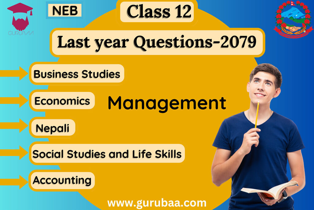 Last Year-2079 CLASS 12 NEB (MANAGEMENT Faculty) Questions - Gurubaa Learn