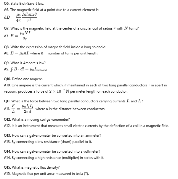Chapter 16: Magnetic Field - Gurubaa Learn